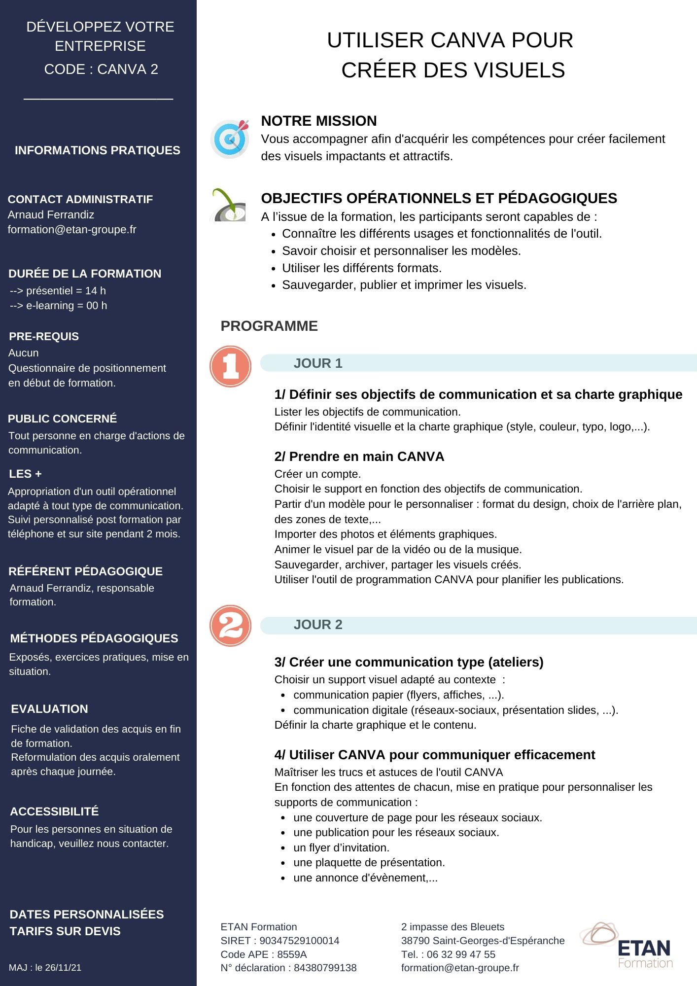 Utiliser Canva pour créer des visuels - ETAN Groupe